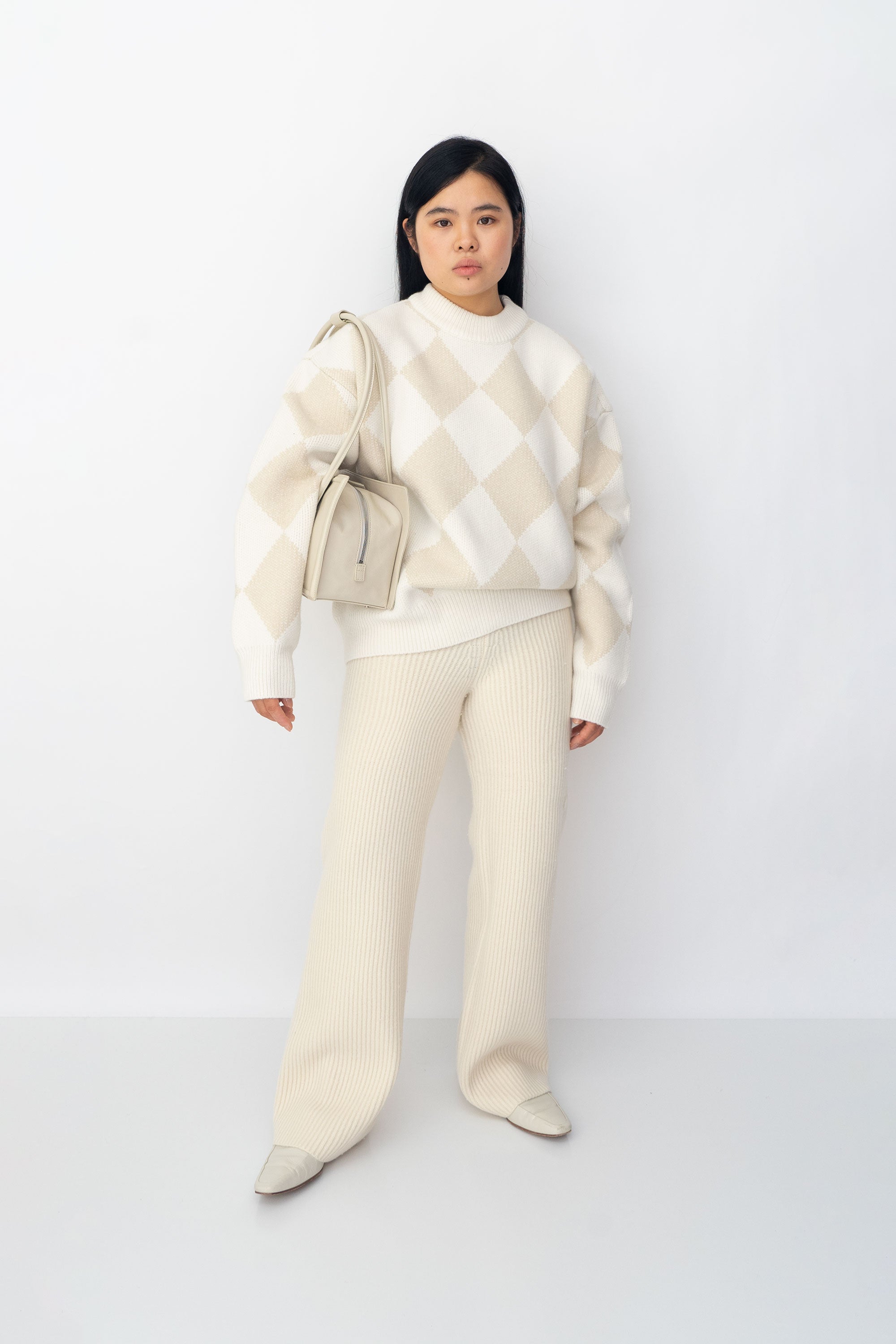 DRAE White Knit Pant | Pants | OEUVR – OEUVR
